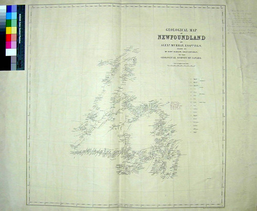 Geological Map of Newfoundland by Alexr. Murray, Esqre. F.G.S. drawn by ...