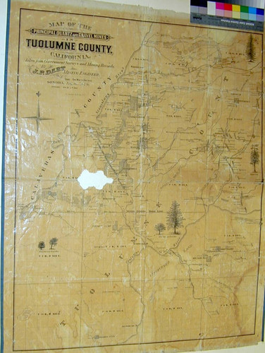 Map of the Principal Quartz and Gravel Mines in Tuolumne County ...