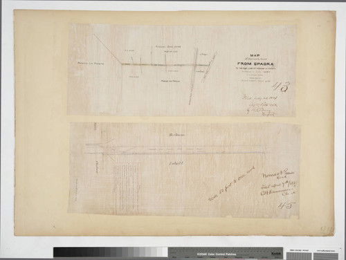 Map of the County Road from Spadra to the east line of Rancho La Puente ...