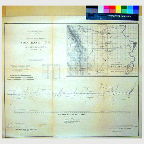 Topographical sketch of the Yolo Base Line to show the preliminary and ...