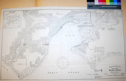 Port of Seattle General Map Seattle Harbor showing Docks and Railway ...