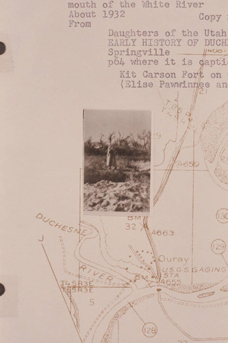 Old Fort Robidoux on left bank of the Green River above the mouth of ...