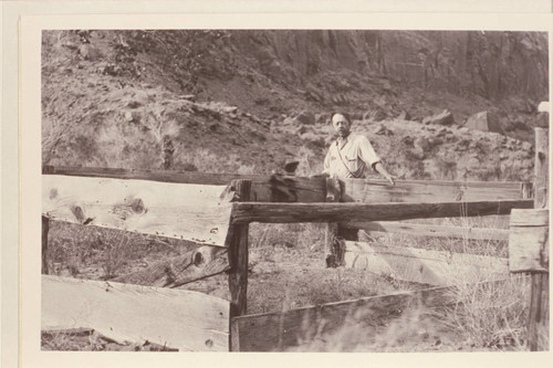 Charles Kelly at Cass Hite's grave, Tickaboo. Cass Hite died in 1914 ...