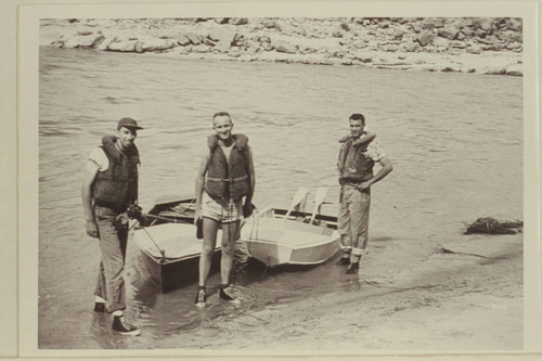 Jack Wimpress, Walter Prevost, and Don Wimpress just before the start ...