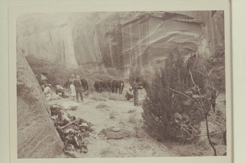 Camp in the middle fork of 73.6. Dan Lehi; Bill Belknap; Tom Daly ...