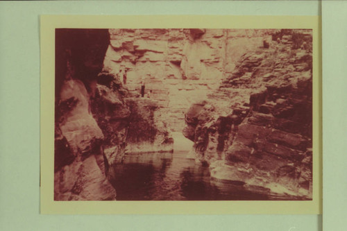 Lagoon in mouth of Supai Creek with Colorado River in background ...