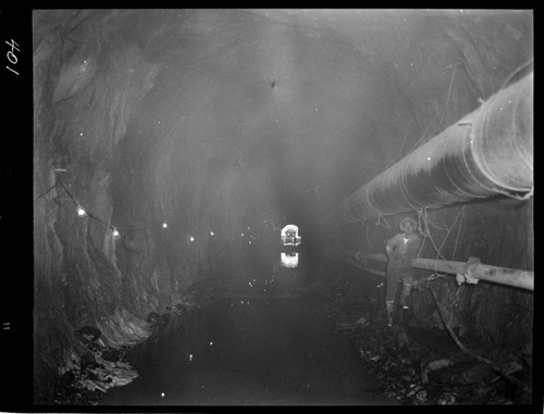 Big Creek - Mammoth Pool - Outlet portal of power tunnel from inside ...