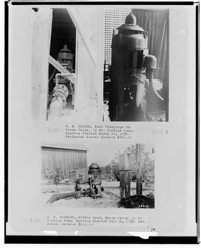 P4 - Pumping Plants - page 37 of Laws Book. three copy prints of ...
