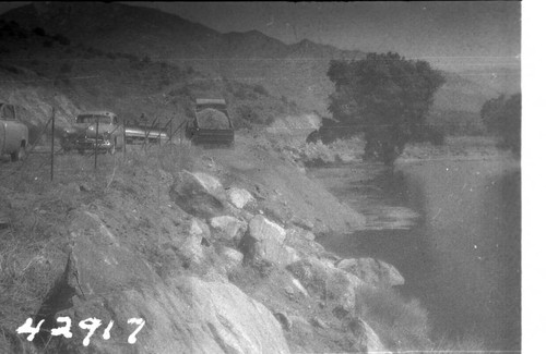 Borel Powerhouse - Borel Canal - Placing earth fill for stabilizing ...