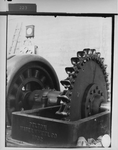 A Pelton unit at Mill Creek #3 Hydro Plant — Calisphere