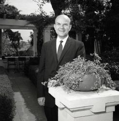 President Norvel Young in the garden — Calisphere