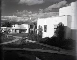 Library front from a distance — Calisphere