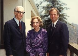 Paul Ziffren, Margaret Brock, and Peter Ueberroth at the Brock House ...
