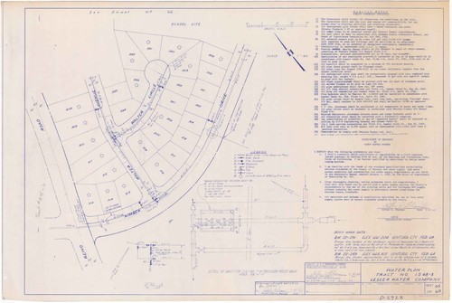 Map of Water Plan for Tract Number 1548-3 — Calisphere