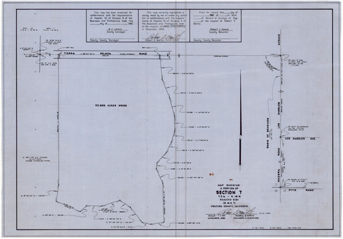 Survey map of a Portion of Section 7, Rancho Simi — Calisphere