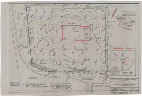 Map of Grading Plan of Atlantic Richfield Company, Carpinteria — Calisphere