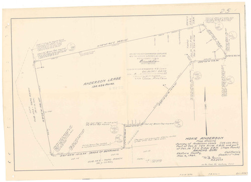 Hoxie Anderson Lease, Rancho Simi Survey Map — Calisphere
