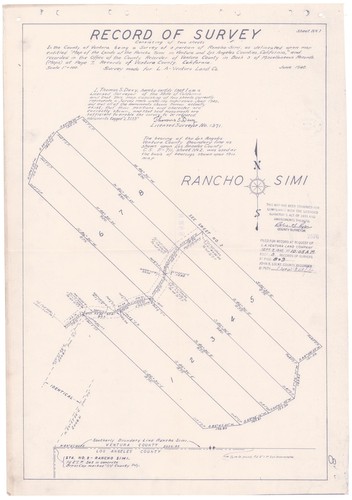 Survey of Part of Rancho Simi (1 of 2) — Calisphere