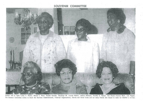 Women on the souvenir program committee commemenrating the dedication ...
