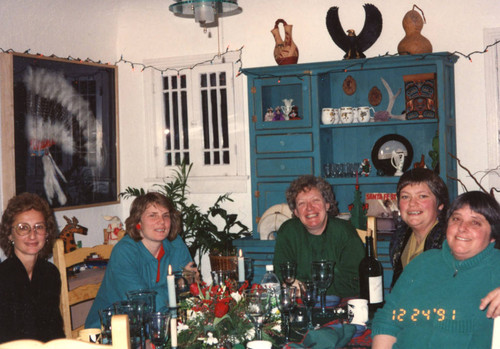L to R: Unidentified woman, Suzanne Frick, Renee Cowhig, Carole Cullum ...