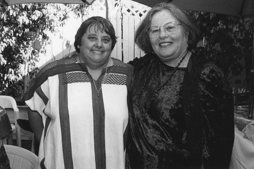 Judy Abdo (left) and Bruria Finkel — Calisphere