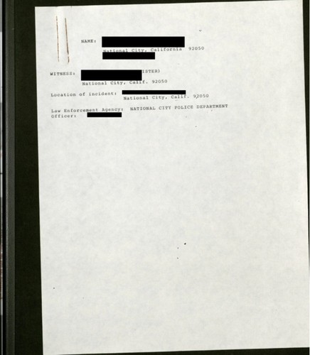 Anonymized complaint file (box 56, folder 09) — Calisphere