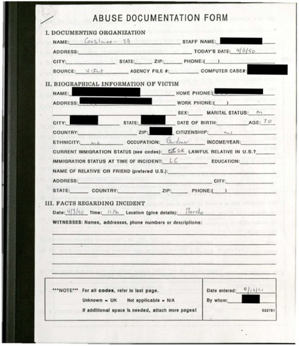 Anonymized complaint file (box 23, folder 47) — Calisphere