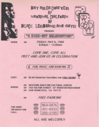 NCBLG Bay Area chapter kick-off celebration flyer — Calisphere