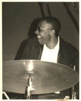 Unidentified drummer, possibly Brian Blade [descriptive] — Calisphere