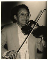 Claude "Fiddler" Williams playing the violin in Los Angeles ...