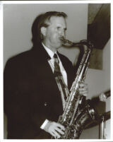 Scott Hamilton playing the tenor saxophone, Los Angeles [descriptive ...
