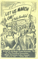 Let Us March On!--A. Philip Randolph [flier by Melvin Tapley] — Calisphere