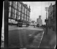 View of Market Street with the Old Chronicle Building in the distance ...