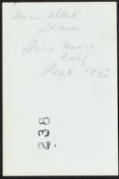 Dennis Albert Deaver stands in the Wilson's yard (photo, verso), Sierra ...