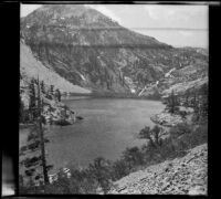 View looking across Agnew Lake, June Lake vicinity, 1914 — Calisphere