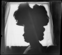 Alice Gordon poses for a silhouette portrait, Los Angeles, about 1900 ...