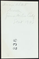 Dennis Albert Deaver stands in his grandparents' yard (photo, verso ...