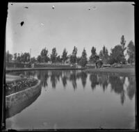 Lake at Hollenbeck Park, Los Angeles, about 1898 — Calisphere