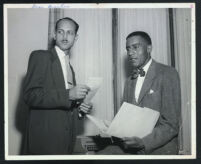 Attorney Leo Branton, Jr. and an unidentified man, Los Angeles, 1950s ...