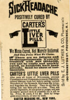Carter's Little Liver Pills always cure sick headache [inscribed ...