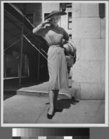 Oversized reprints of models wearing Cashin's fashion designs — Calisphere