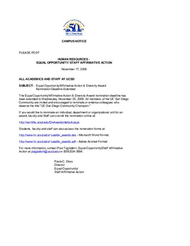 Equal Opportunity/Affirmative Action & Diversity Award Nomination ...