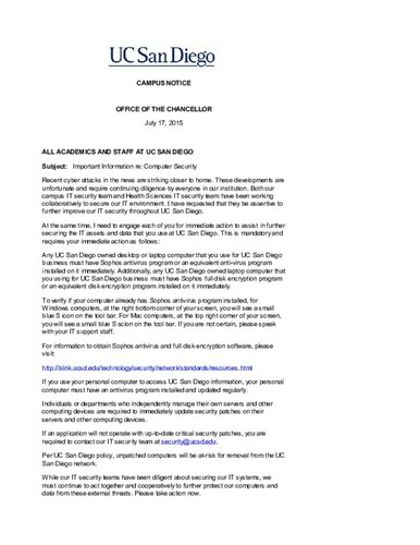 Important Information re: Computer Security — Calisphere