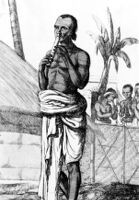 Photo of an engraving: Indian playing bansi or basi — Calisphere