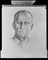 Portrait drawing of a man by Opal Weimer Fostvedt Tice, 1933-1946 ...