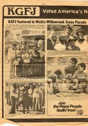 Newspaper article about KGFJ and Teen Post Youth Information Center ...