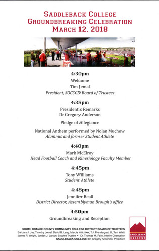 Saddleback College groundbreaking celebration — Calisphere