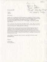 Form letter from Shelly Backlar, Friends of the Los Angeles River ...