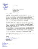 Letter from Shelly Backlar, Friends of the Los Angeles River, to Jeff ...