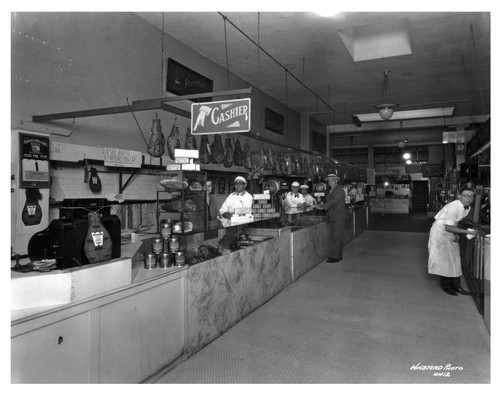 Safeway meat department, 1927 — Calisphere